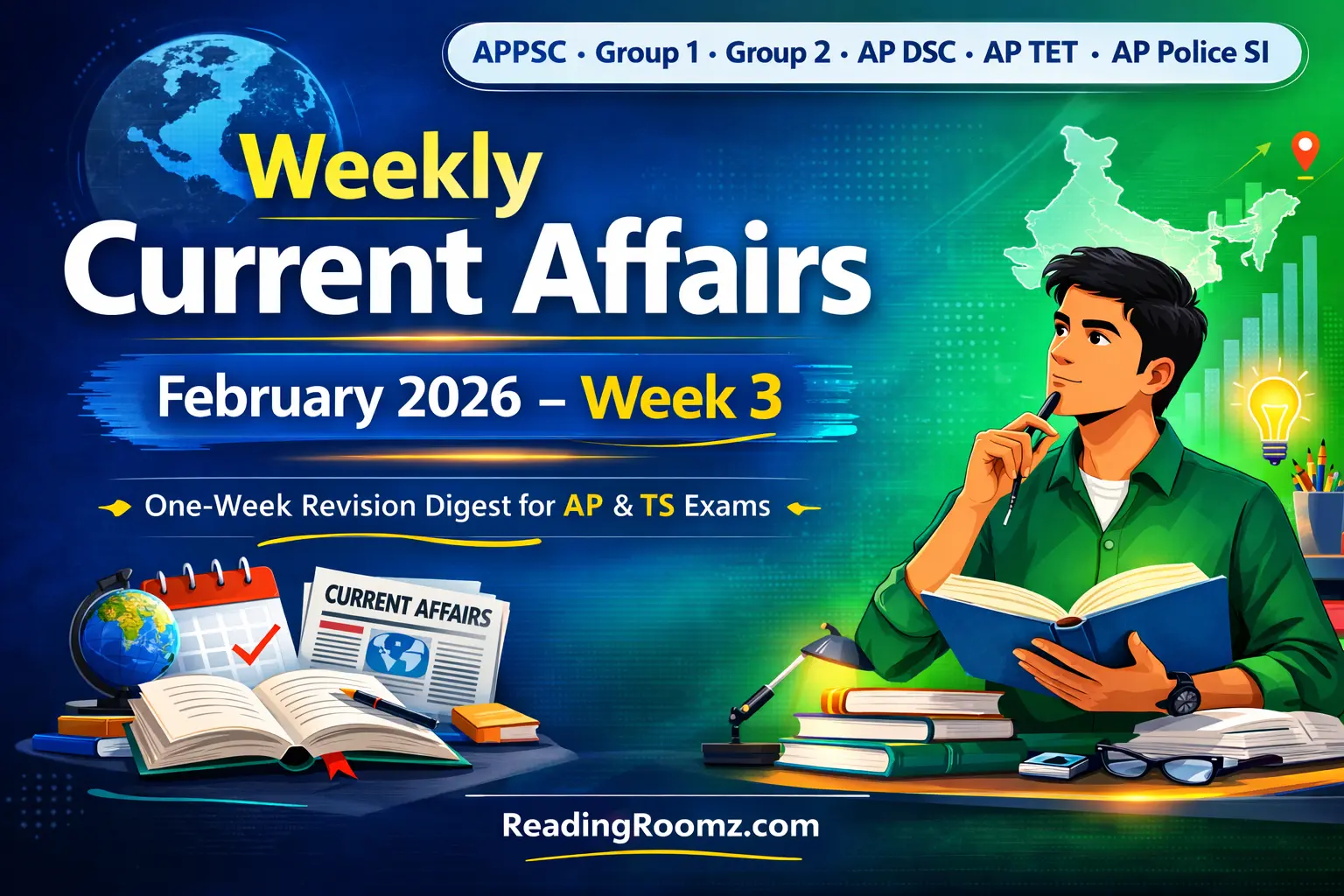 Weekly Current Affairs (February 2026 - Week 3): PDF | APPSC