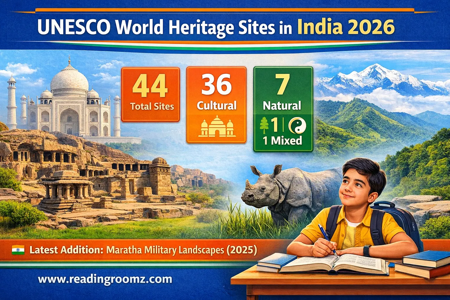 45 UNESCO World Heritage Sites in India (2026) | APPSC